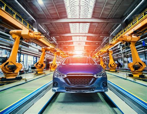 Car Automobile Factory Assembly Line Stock Illustration Illustration Of Metal Line 318805340