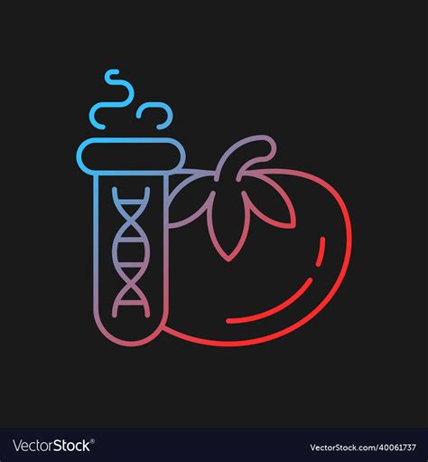 Gmo Testing Gradient Icon For Dark Theme Vector Image