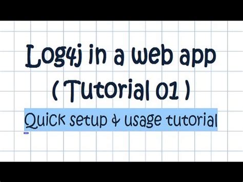 Log J In A Web Application Quick Setup And Usage Tutorial YouTube
