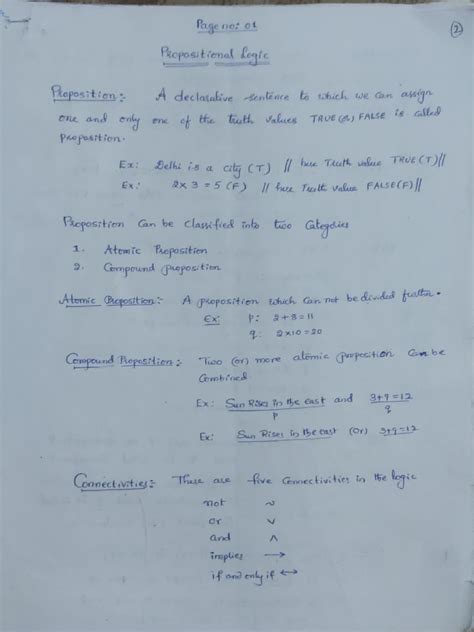 Discrete Prepositional Logic Notes Pdf