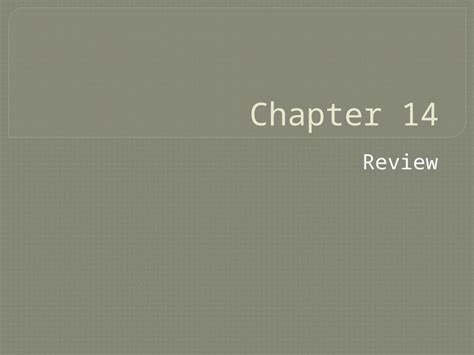 Pptx Chapter 14 Review Green Dokumen Tips