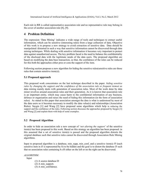 Hiding Sensitive Associationrulepdf Pdf Databases Computer