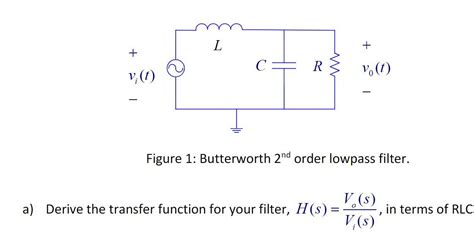 Solved L C R V 0 Vo Figure 1 Butterworth 2nd Order