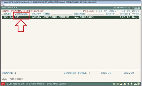 How To Enable Voucher Number Column In Receipt Book In Marg Software
