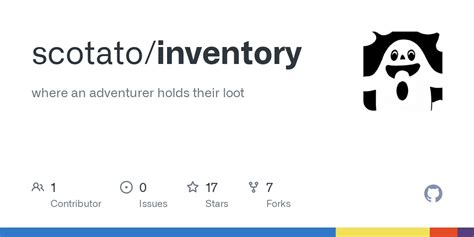 GitHub Scotato Inventory Where An Adventurer Holds Their Loot