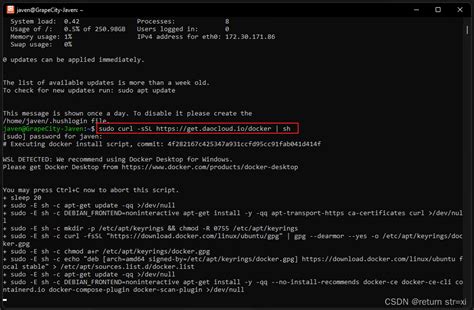 使用wsl2技术在windows子系统中安装ubuntu并安装docker及docker Compose（图文详细教程）wsl Docker