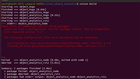 colcon build error in ros2 foxy in ubuntu20 04 · issue 123 · intel