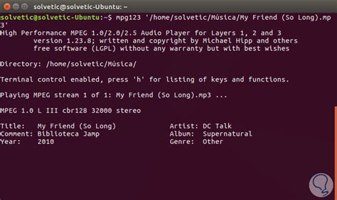 Cómo escuchar música en Linux con comandos Solvetic