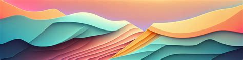 Premium Photo Panoramic Wallpaper With Dreamy Pastel Abstract Patterns