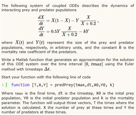 Solved The Following System Of Coupled ODEs Describes The Chegg