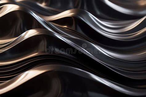 Smooth Flowing Liquid Metal Waves Texture Abstract Background Wallpaper Stock Illustration
