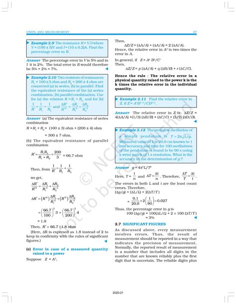 Units And Measurements NCERT Book Of Class 11 Physics Part I
