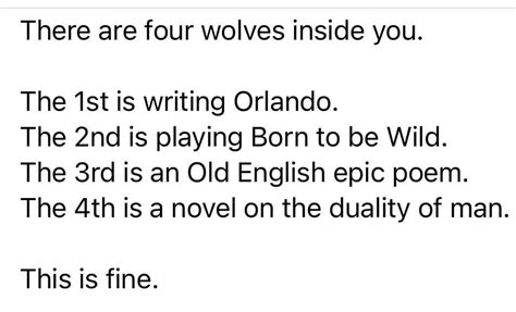 There Are Four Wolves Inside You Rwerewolves