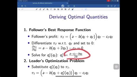 Lecture 25 Bilevel Optimization Youtube
