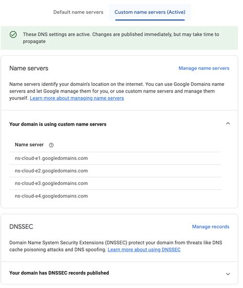 Google Cloud DNS For Google Domain But For Subdomain Server Fault