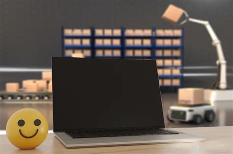 자동차 로봇은 Ai 인터페이스와 트럭 상자를 수송 제조 산업 기술을위한 객체 제품 수출 및 무기 기계 미래 기술에 의해 창고에서 미래의 로봇 사이버 수출 및 수입 0명에