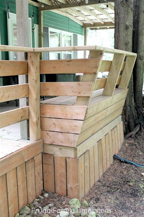 How To Make A Deck Rail Bench Simple DIY Builtin Deck Bench Seating Tutorial This DIY Life