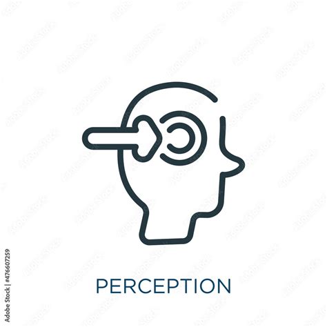 Perception Thin Line Icon Human Anatomy Linear Icons From Brain Process Concept Isolated