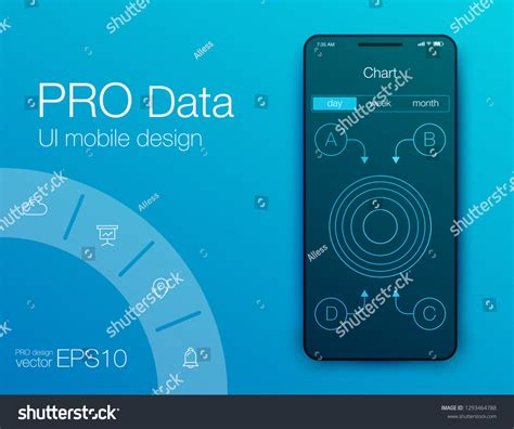 User Interface Infographics Charts Graphs Flat Stock Vector Royalty