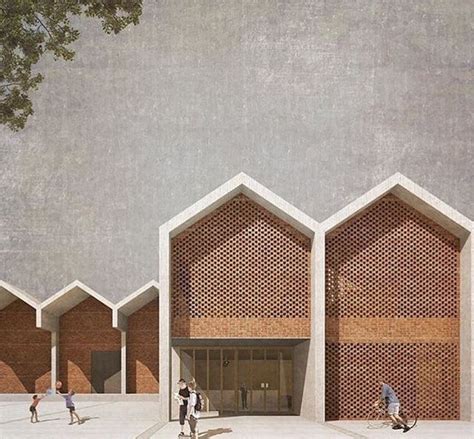 Pin By Ramiro Quezada On Modern Architecture Architecture Rendering Brick Architecture