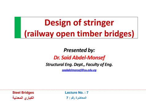 Solution Design Of Stringer Railway Open Timber Bridges Studypool