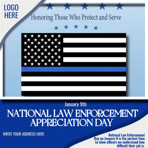 National Law Enforcement Appreciation Day Template Postermywall