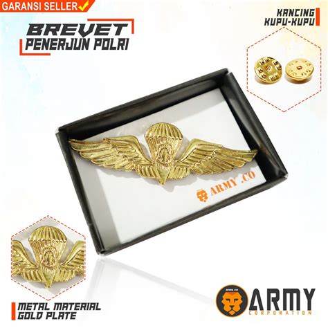 Jual Brevet Pin Emblem Penerjun Polri Shopee Indonesia