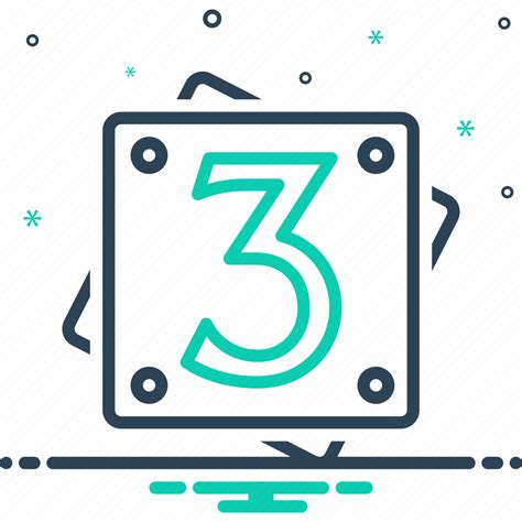 three number count math numeral numeric digit icon download on