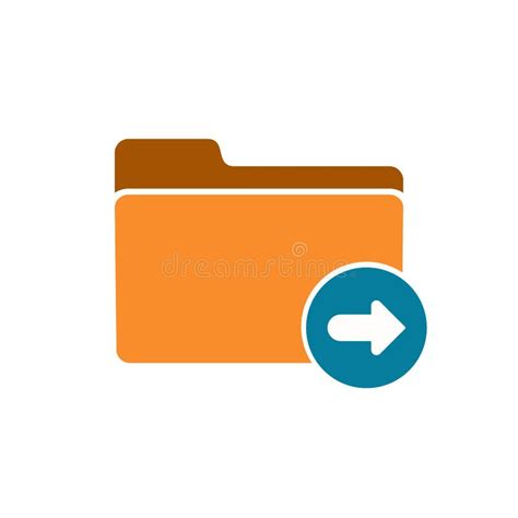 export folder forward move navigation next right icon stock vector