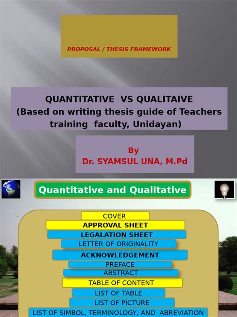 Thesis Proposal Framework Qq Pdf Qualitative Research Quantitative Research