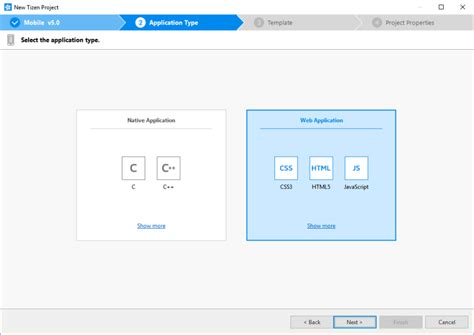 creating tizen projects with tizen project wizard tizen docs