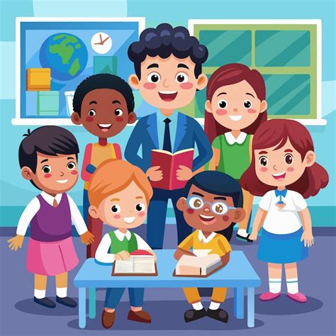Premium Vector Engaging Classroom Environment With Happy Students And