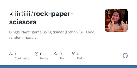 Github Kiiirtiiiirock Paper Scissors Single Player Game Using Tkinter Python Gui And