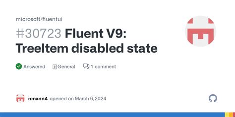 Fluent V9 Treeitem Disabled State · Microsoft Fluentui · Discussion