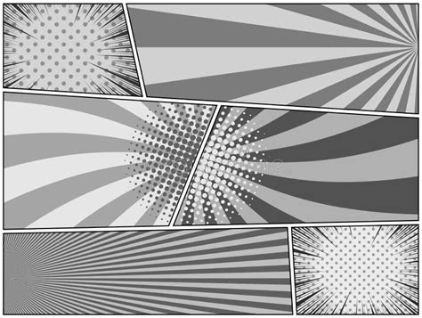 Comic Book Page Monochrome Composition Stock Vector Illustration Of