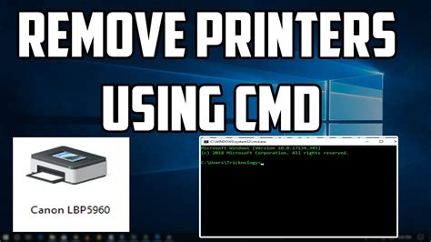 How To Remove Printers Using Cmd Command Prompt Youtube