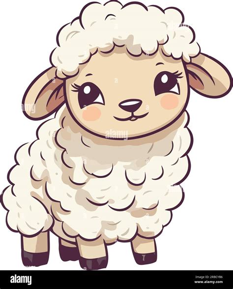 Cute Little Lamb Mascot Icon Stock Vector Image And Art Alamy