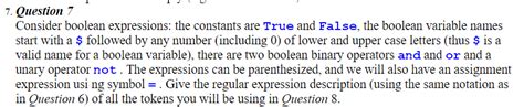 Solved Question Consider Boolean Expressions The Chegg Com