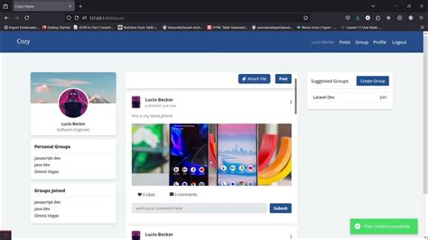 Real Time Laravel Social Media App Laravel Reverb Vanilla Javascript