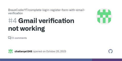 gmail verification not working · issue 4 · bravecoderyt complete login