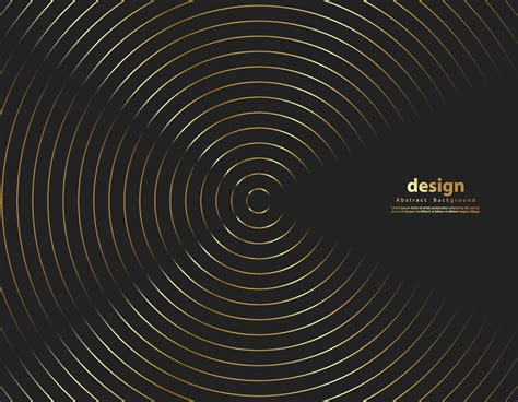 Circle Line Gold Color Background Abstract Round Pattern Vector Illustration 6432469 Vector