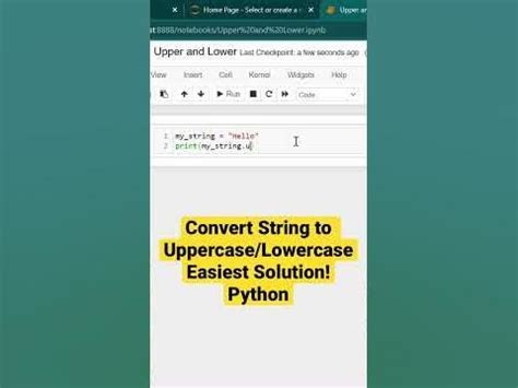 Convert String to Uppercase and Lowercase in Python (EASIEST SOLUTION) #shorts #python # ...