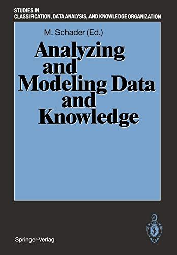 Amazon Analyzing And Modeling Data And Knowledge Proceedings Of