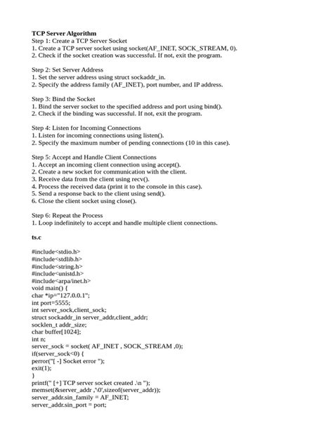 Experiment 3 Tcp Using Socket Pdf Computer Networking