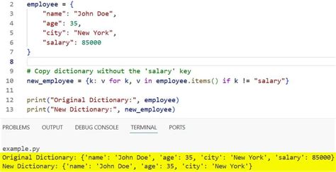 How To Copy A Python Dictionary Without One Key