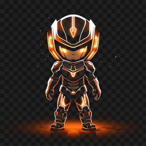 Premium PSD Tshirt Design Of Fearless Chibi Babe With A Buzz Cut Gladiator Armor Glowing S