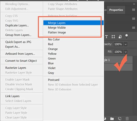 solved why layer merge option is not available in adobe p adobe