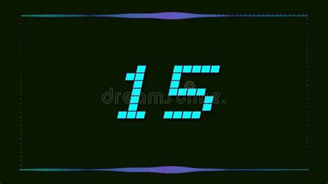 rhythm signal looping audio wave visualization and 30 seconds countdown stock video video of