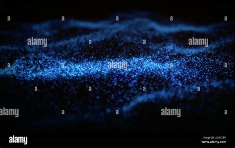 Abstract Flowing Smooth Surface Fractal Waves Background From Blinking
