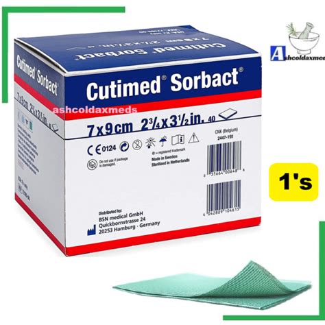 Bsn Cutimed Sorbact Dressing Swabs 7cm X 9cm 1 Piece Sterile Shopee